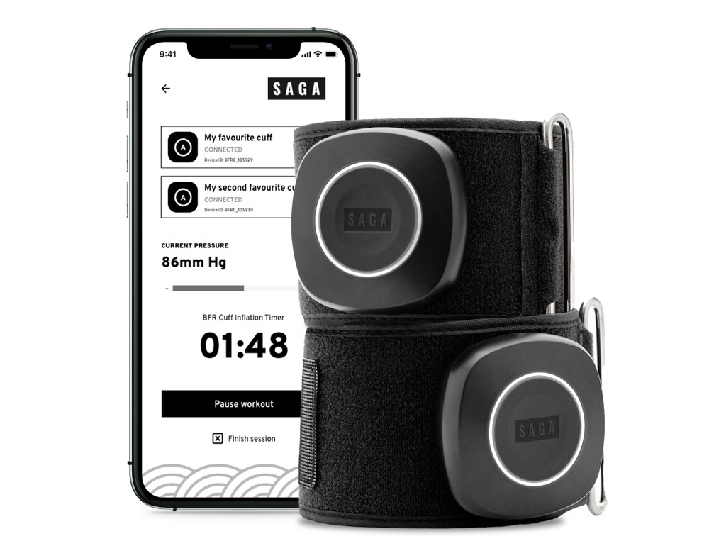 Saga's connected cuffs can accelerate your muscle growth using Blood ...