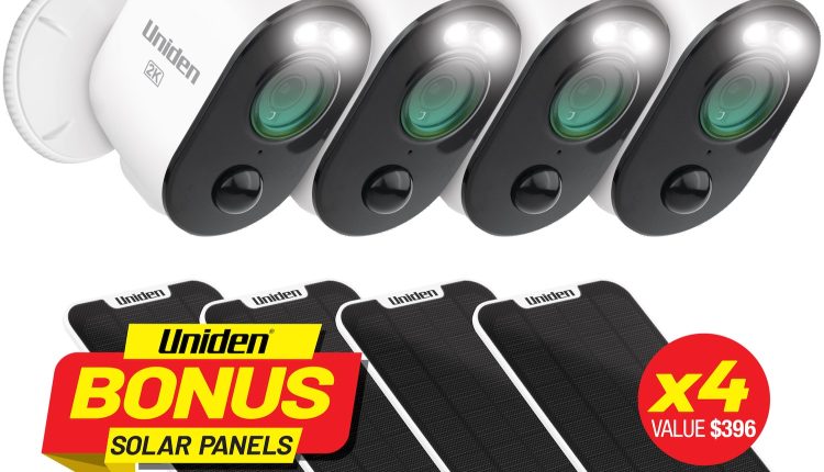 Uniden offering free solar panels with its security cameras for year ...