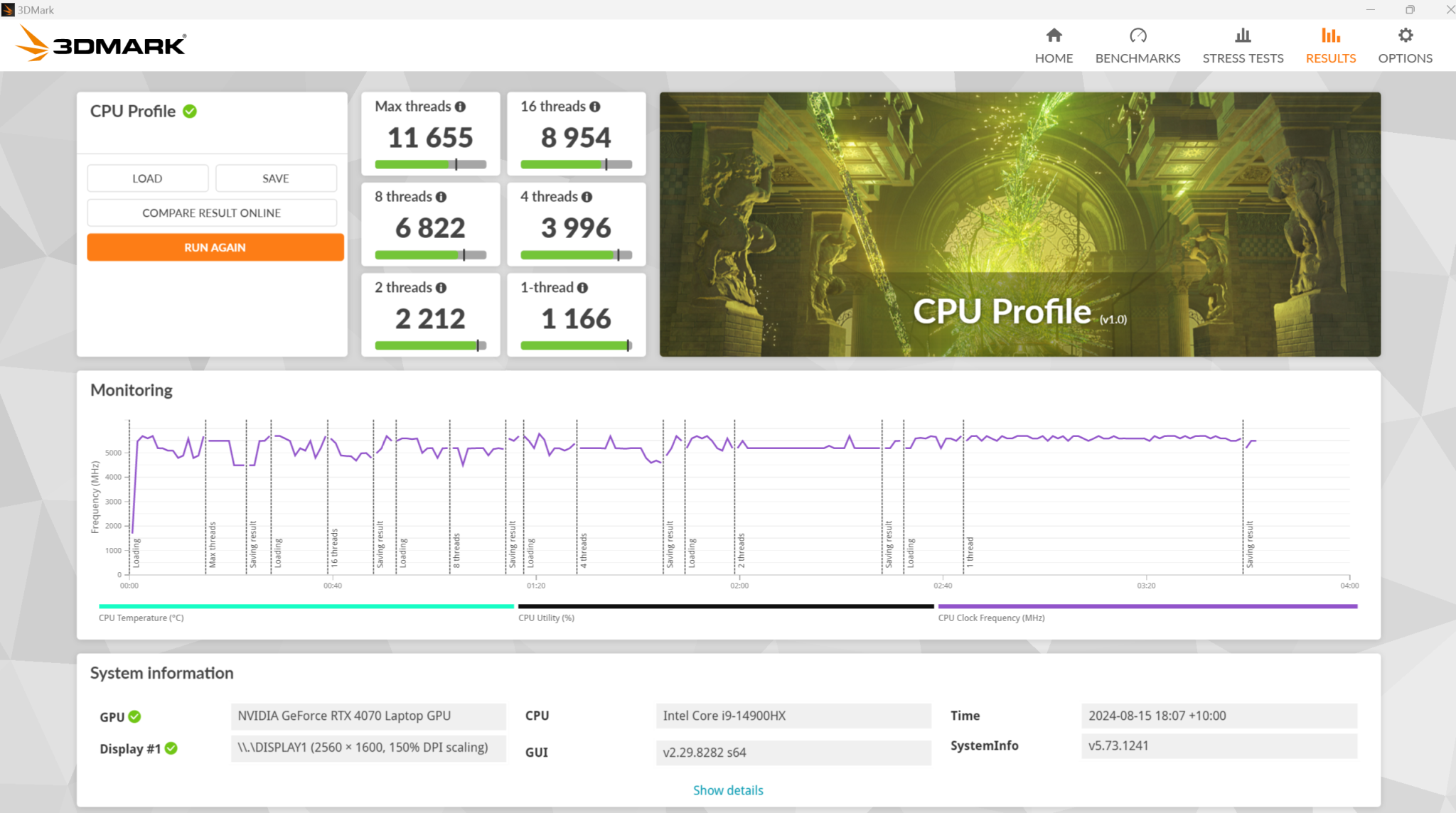 3DMark CPU Profile - Tech Guide